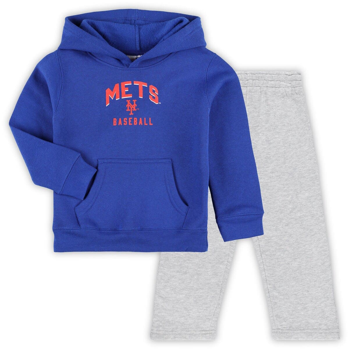 Outerstuff Toddler Royal/Gray New York Mets Play-By-Play Pullover ...