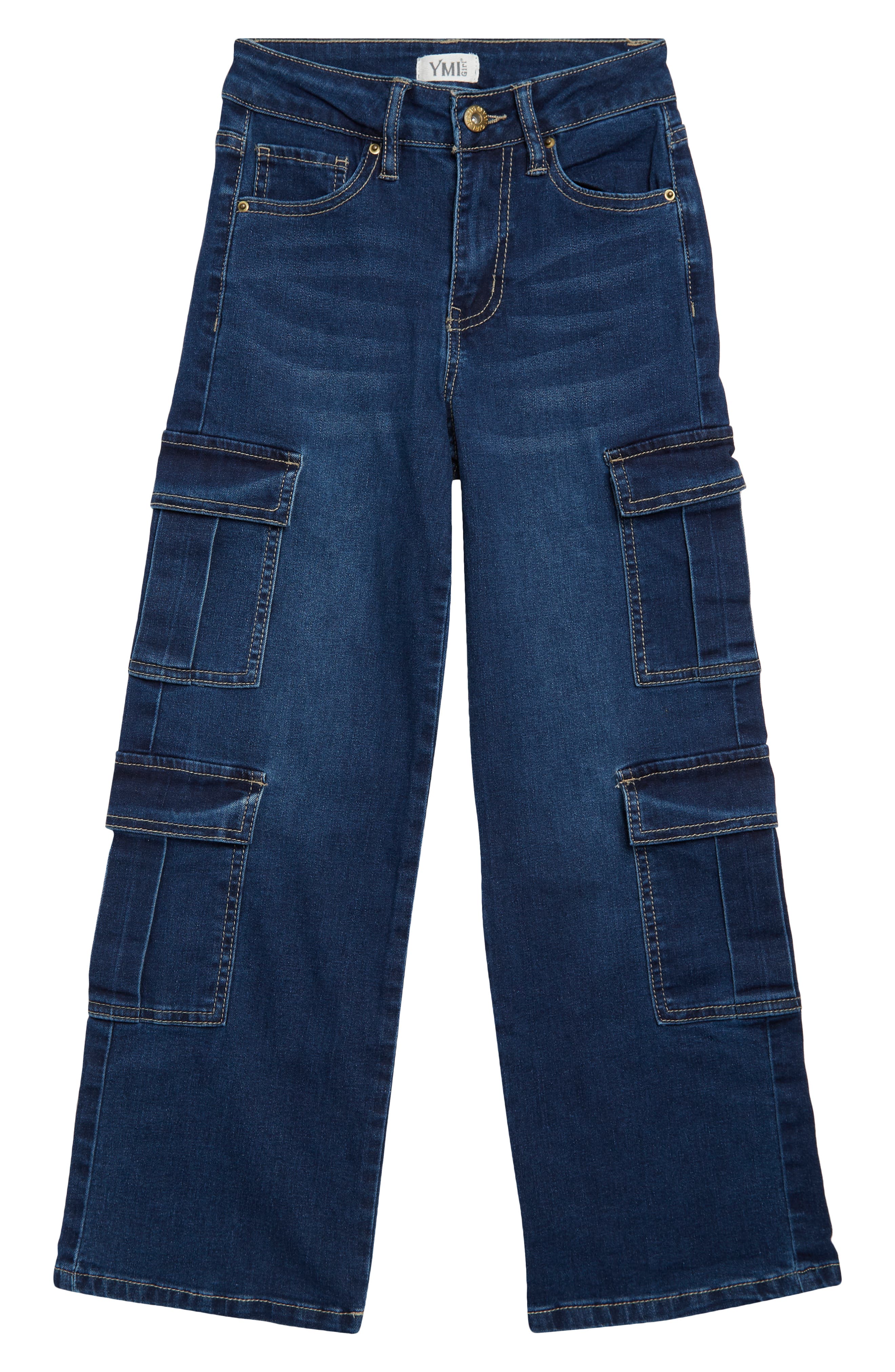 YMI Kids' Wide Leg Cargo Jeans | Nordstromrack