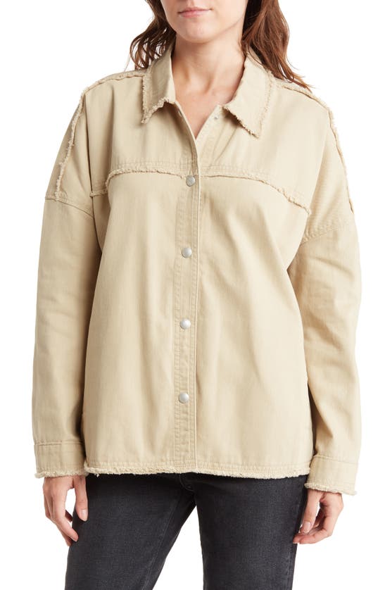 Blanknyc Frayed Edge Shacket In Country Road | ModeSens