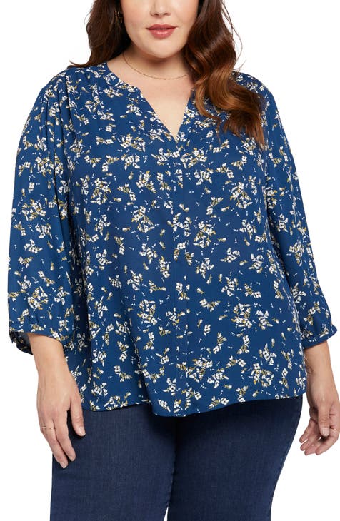 Blue Plus-Size Tops for Women | Nordstrom