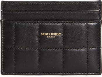 Saint Laurent Quilted Leather Card Case | Nordstrom