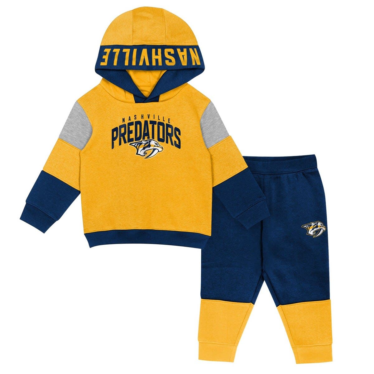 Outerstuff Toddler Gold/Navy Nashville Predators Big Skate Fleece ...