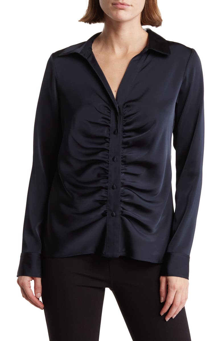 Calvin Klein Ruched Satin Top | Nordstromrack