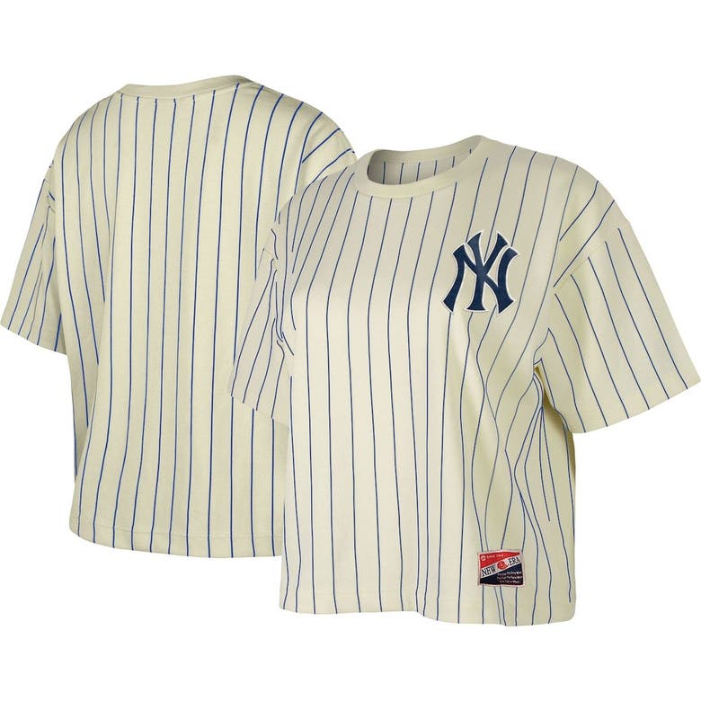 New Era White New York Yankees Boxy Pinstripe T-shirt | ModeSens