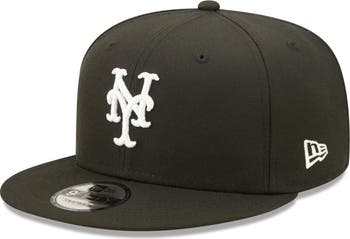 New Era Men's New Era Black New York Mets Team 9FIFTY Snapback Hat ...