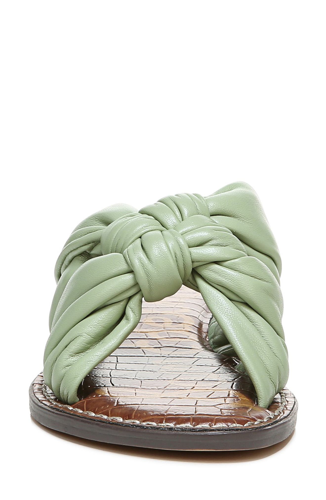 Sam Edelman Garson Slide Sandal In Seaglass Green Leather | ModeSens