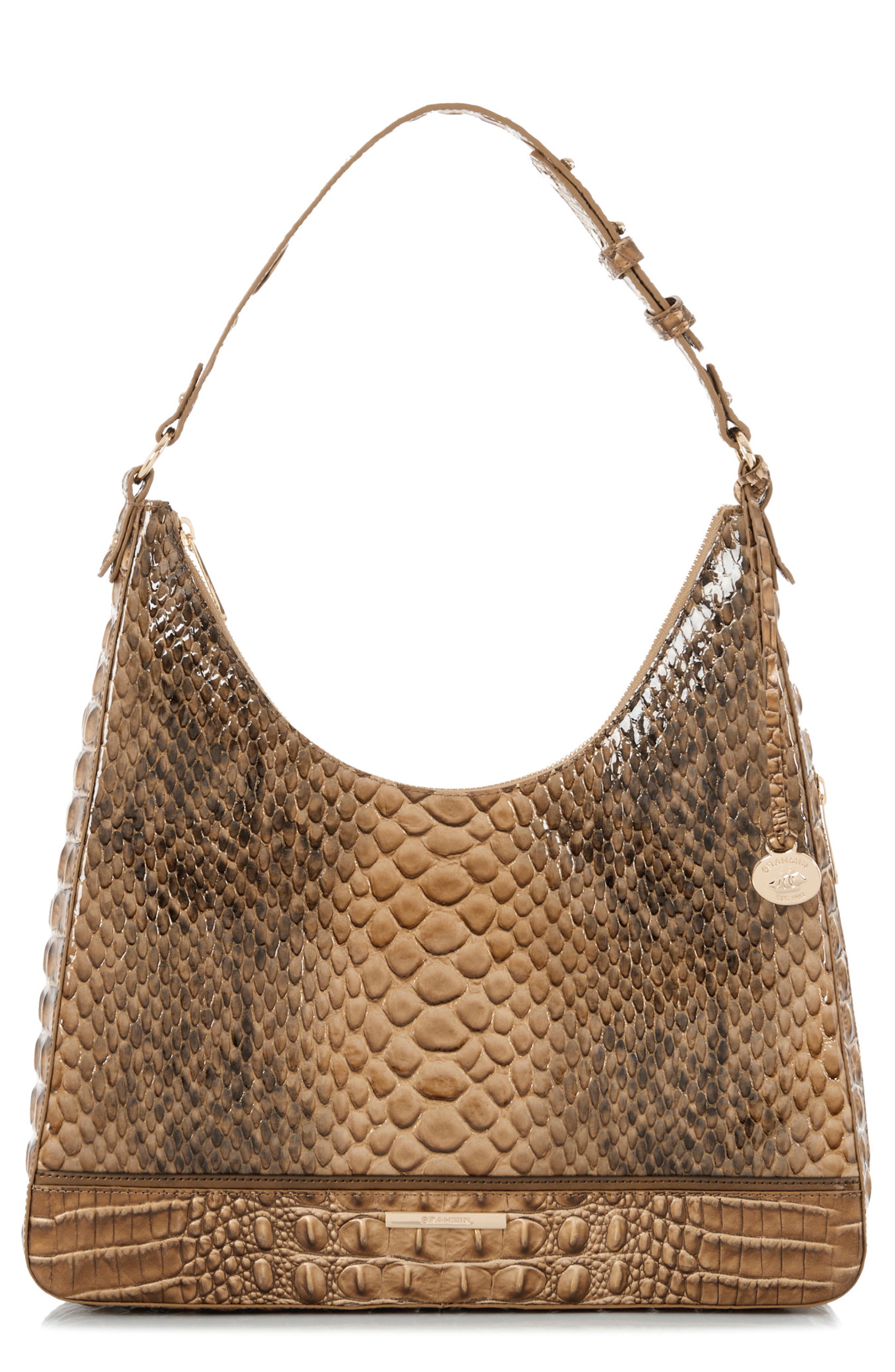 Brahmin Tabitha Croc Embossed Leather Shoulder Bag | Nordstrom
