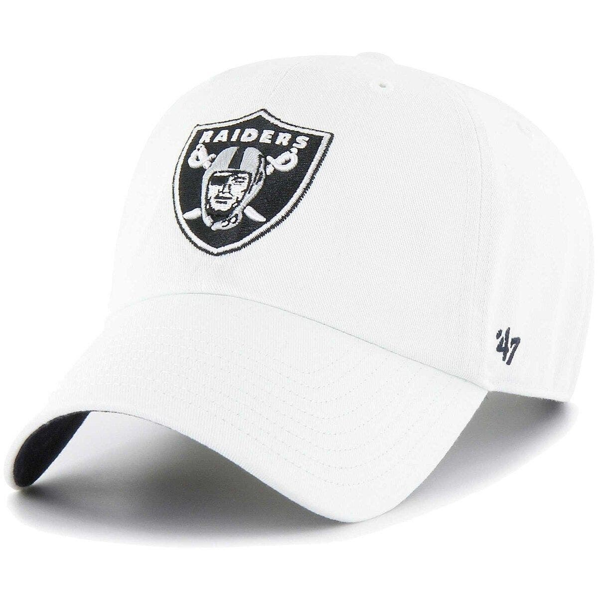 '47 Men's '47 White Las Vegas Raiders Homeland Clean Up Adjustable Hat ...