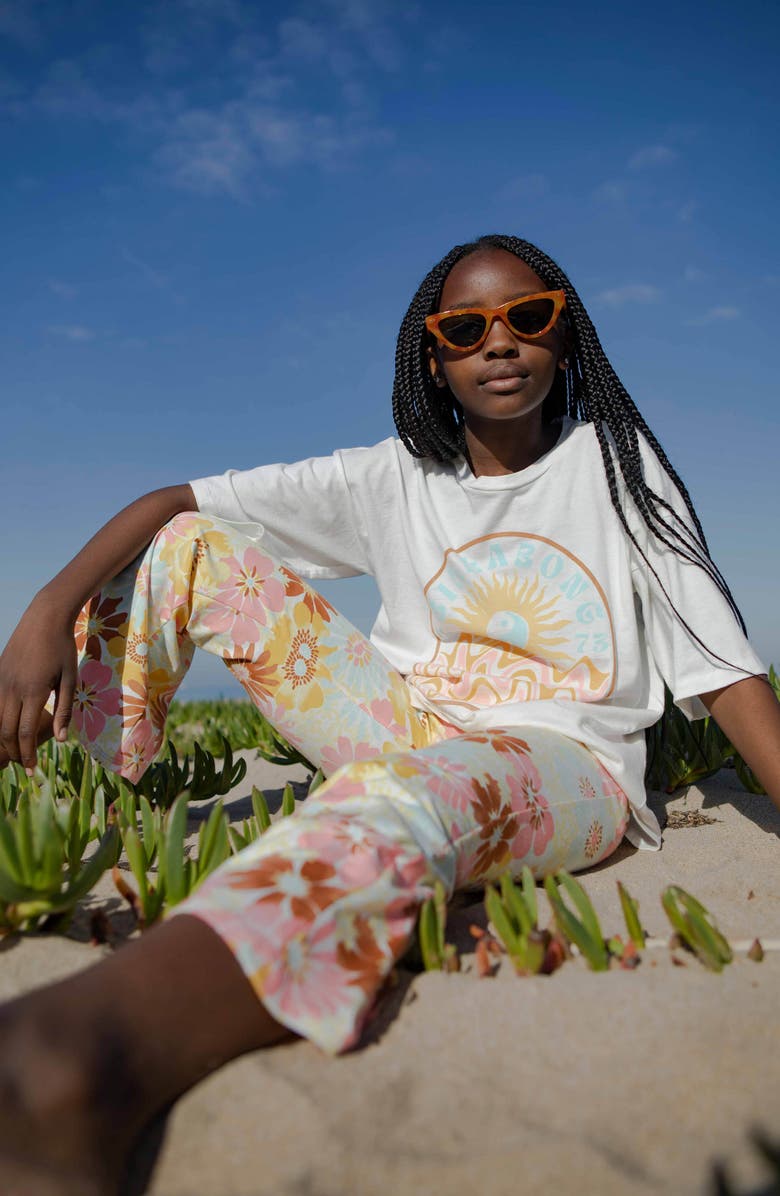 Billabong Kids' Flower Power Crop Jersey Flare Pants | Nordstrom