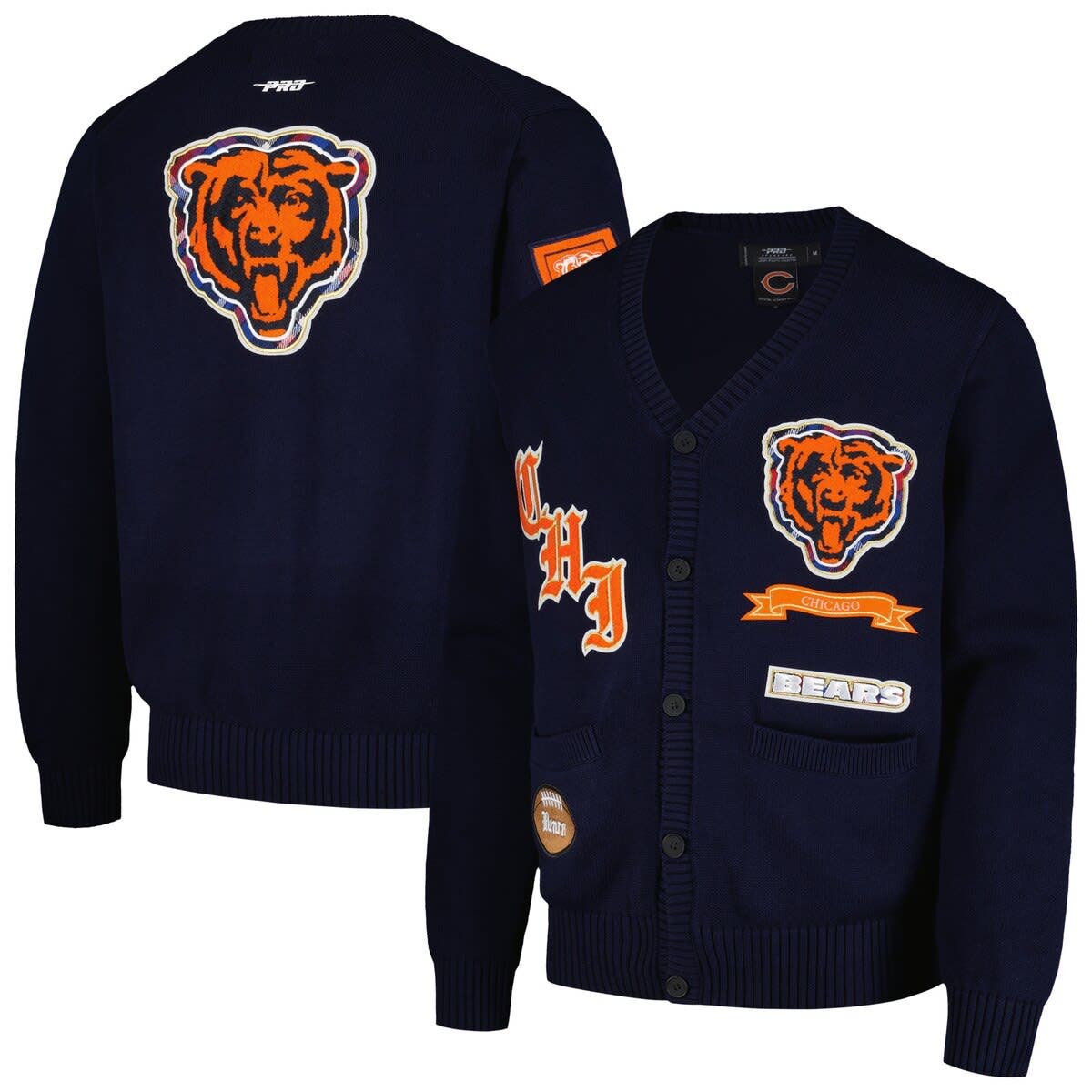 PRO STANDARD Men's Pro Standard Navy Chicago Bears Prep Button-Up ...