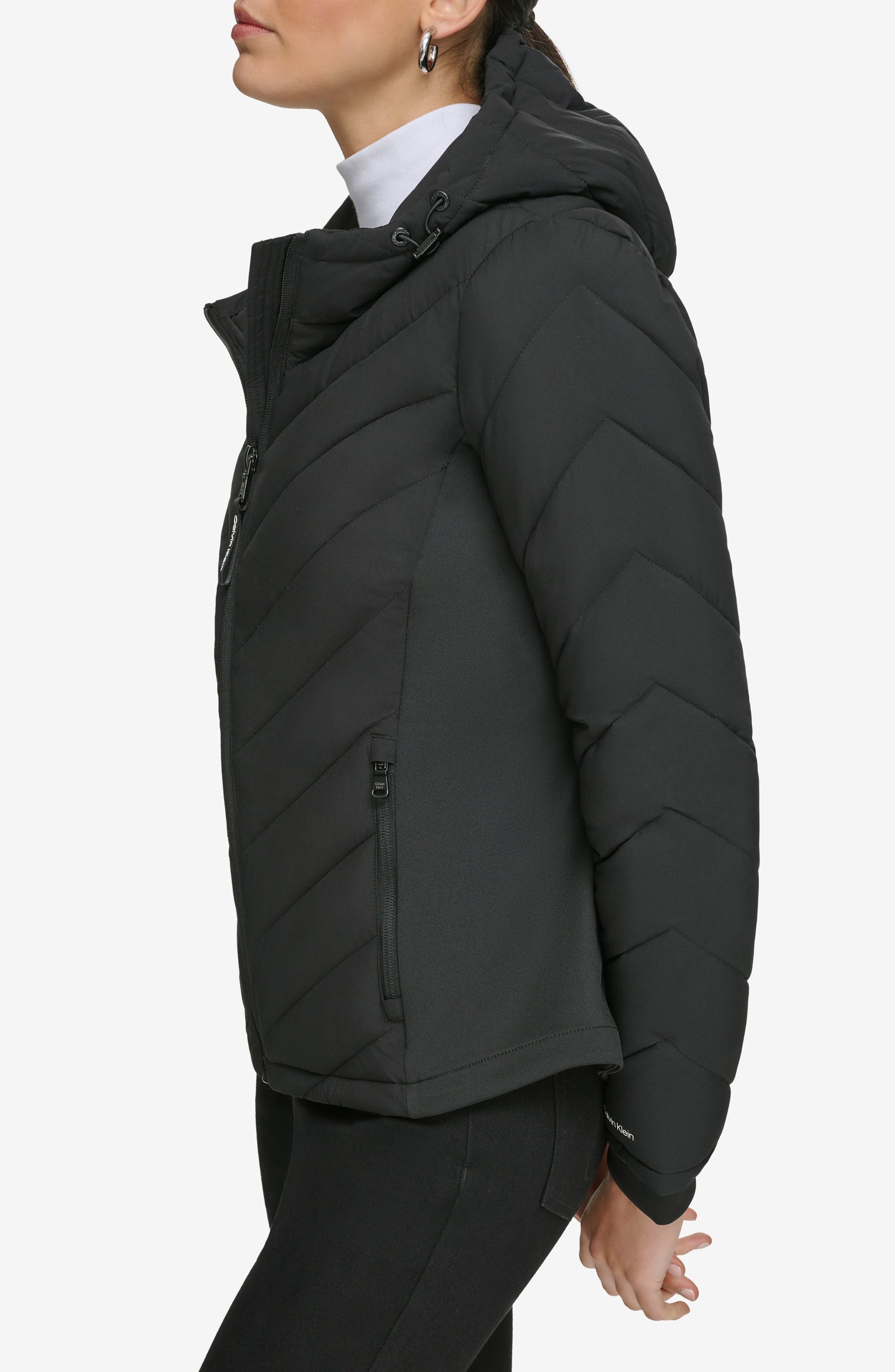 Calvin Klein Packable Chevron Quilt Scuba Puffer Jacket | Nordstromrack