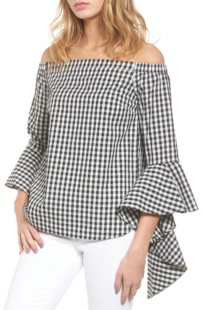 Chelsea28 Gingham Off The Shoulder Blouse Nordstrom