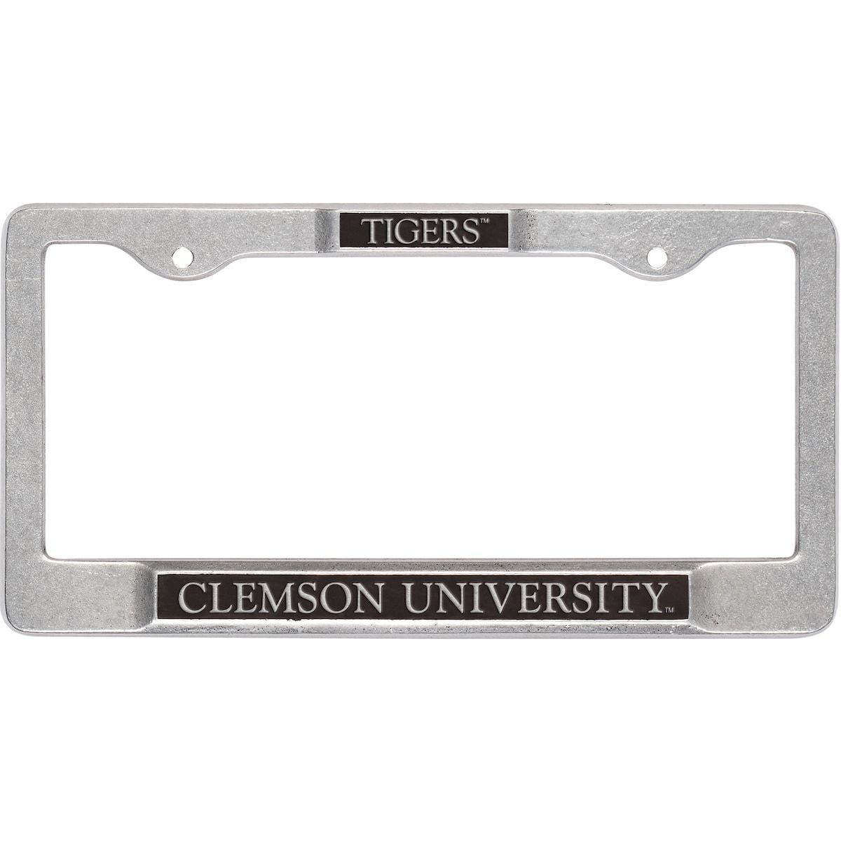 CARSON INDUSTRIES Pewter Clemson Tigers Team Name License Plate Frame ...
