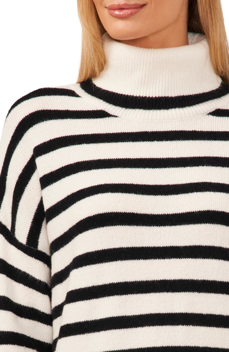 CeCe Stripe Turtleneck Sweater | Nordstrom
