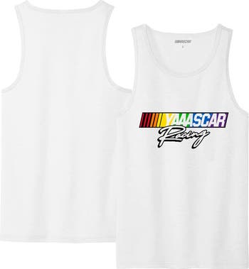 CHECKERED FLAG Men's Checkered Flag Sports White NASCAR Racing Tank Top ...