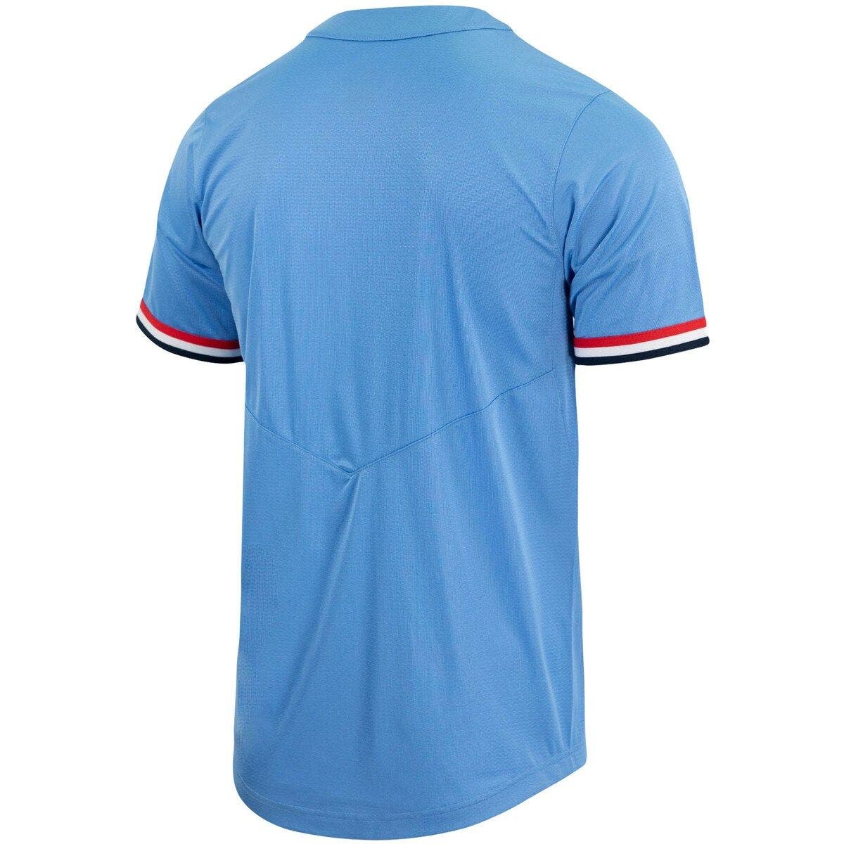 Nike Men's Nike Powder Blue Ole Miss Rebels Replica Full-Button ...