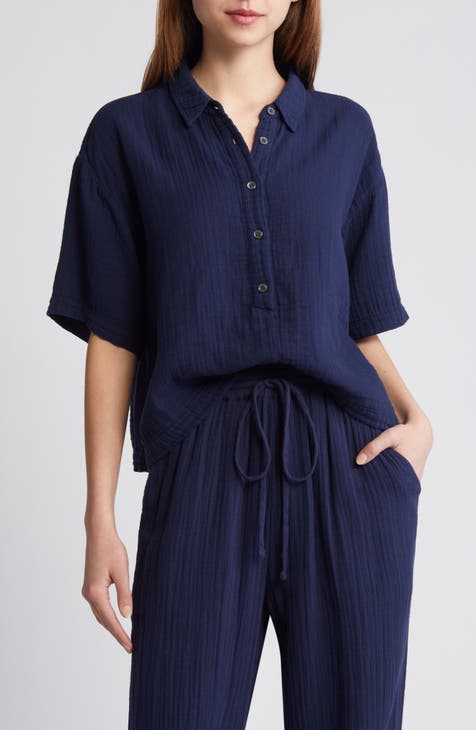 Women's 100% Cotton Button Up Tops | Nordstrom