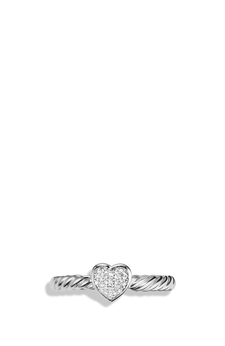 David Yurman Cable Collectibles Pavé Diamond Heart Ring | Nordstrom