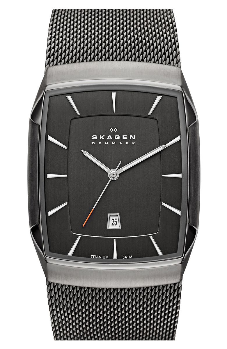 Skagen Titanium Rectangular Watch 34mm X 45mm Nordstrom