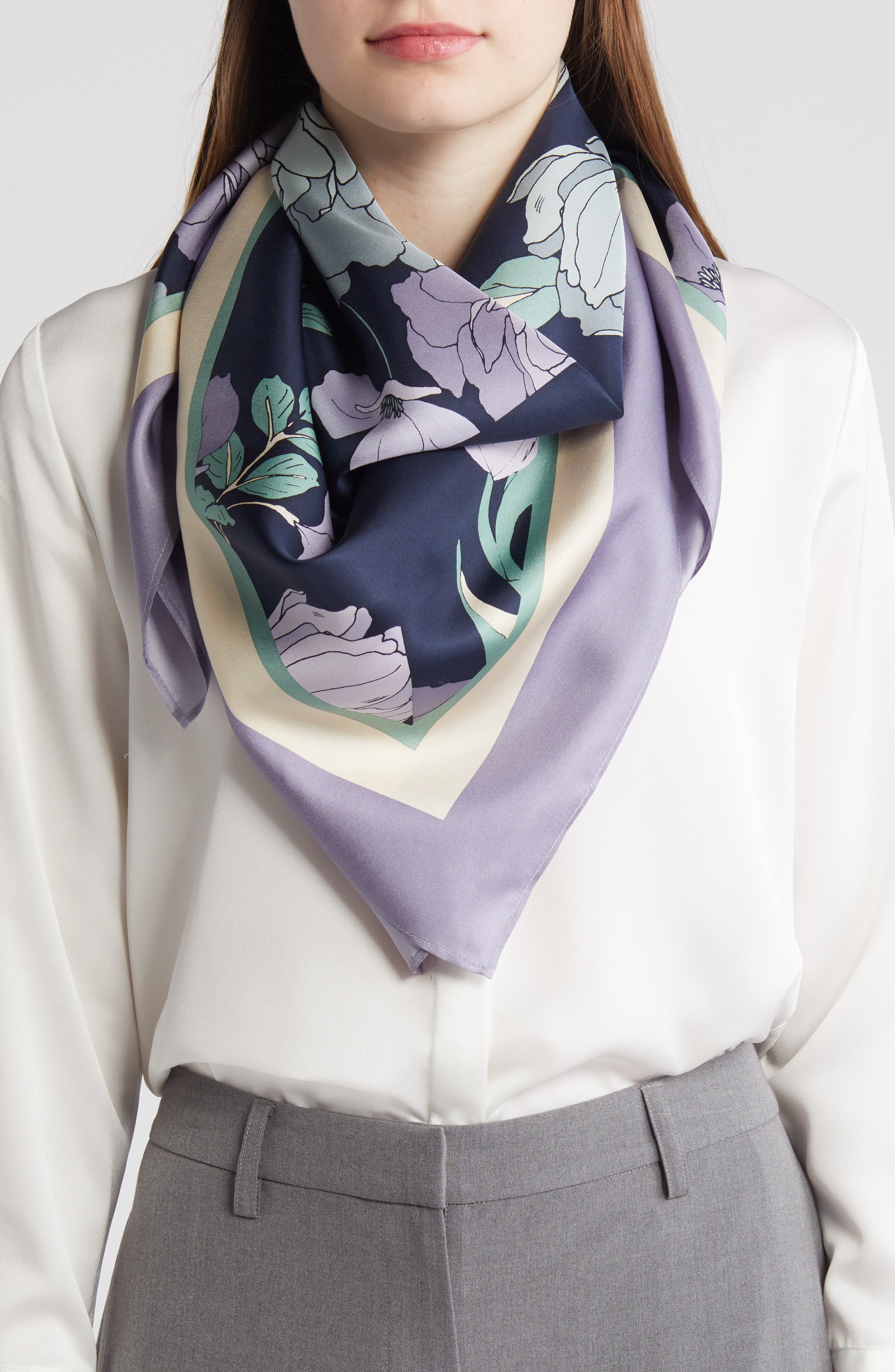 Nordstrom Print Silk Square Scarf | Nordstrom