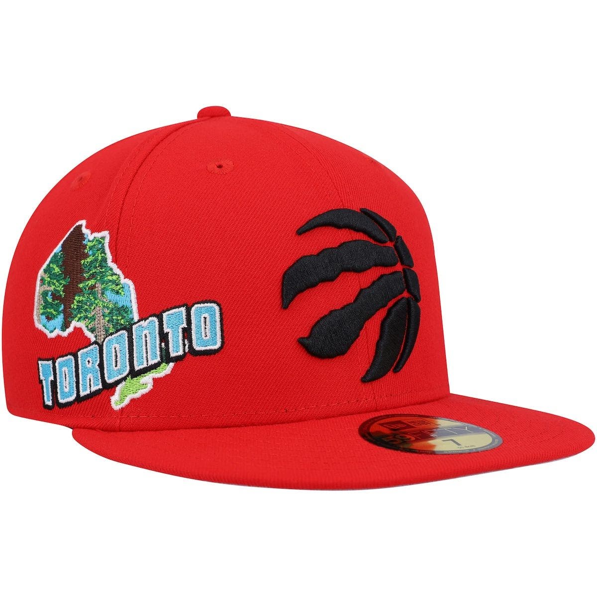 New Era Men's New Era Red Toronto Raptors Stateview 59FIFTY Fitted Hat ...