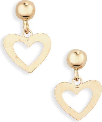 Bony Levy 14K Gold Heart Drop Earrings | Nordstrom