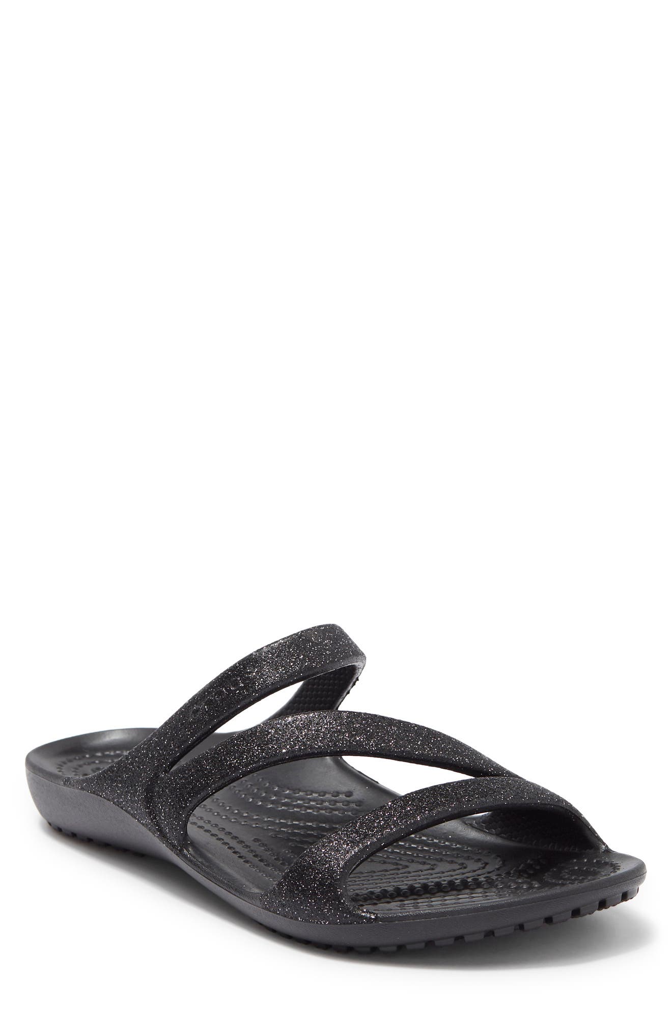 Crocs Kadee Ii Glitter Sandal In Black | ModeSens