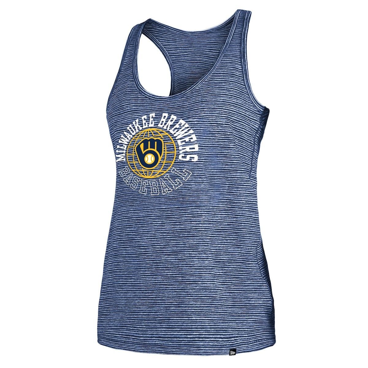 New Era Women's New Era Navy Milwaukee Brewers Active Racerback Tank ...