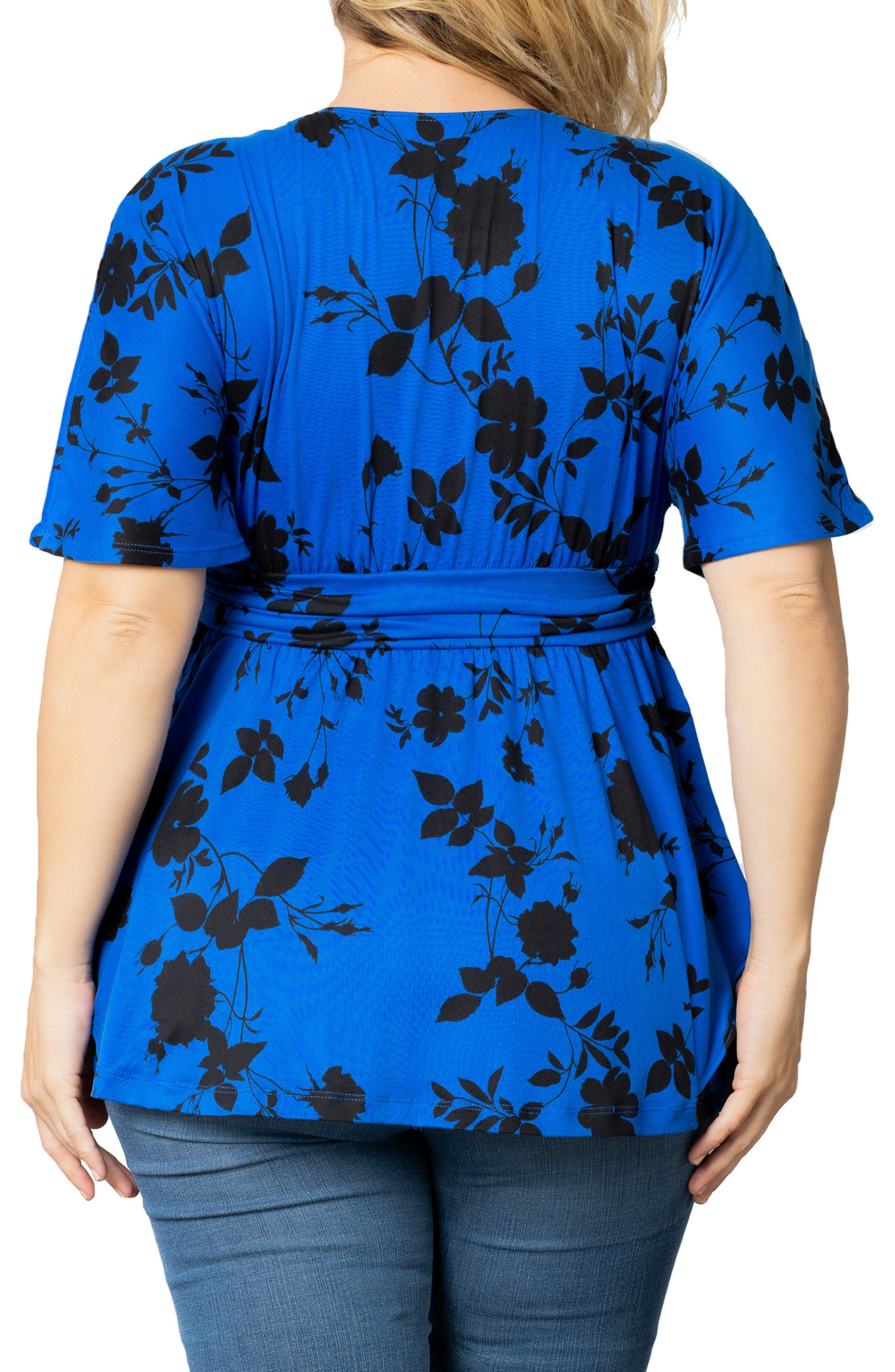 Kiyonna Encore Print Faux Wrap Top | Nordstrom