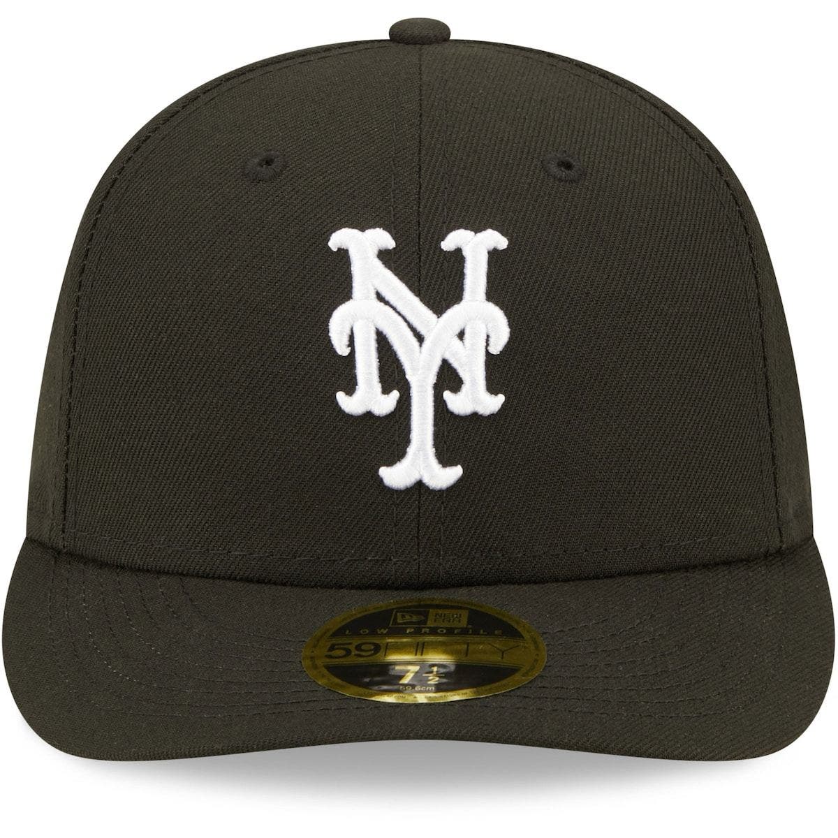 New Era Men's New Era New York Mets Black & White Low Profile 59FIFTY ...