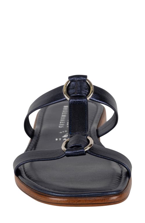 Italian Shoemakers Mikayla Slide Sandal In Blue Metallic | ModeSens
