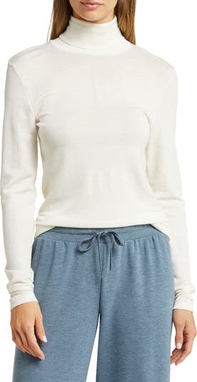 Hanro Turtleneck Wool & Silk Top | Nordstrom