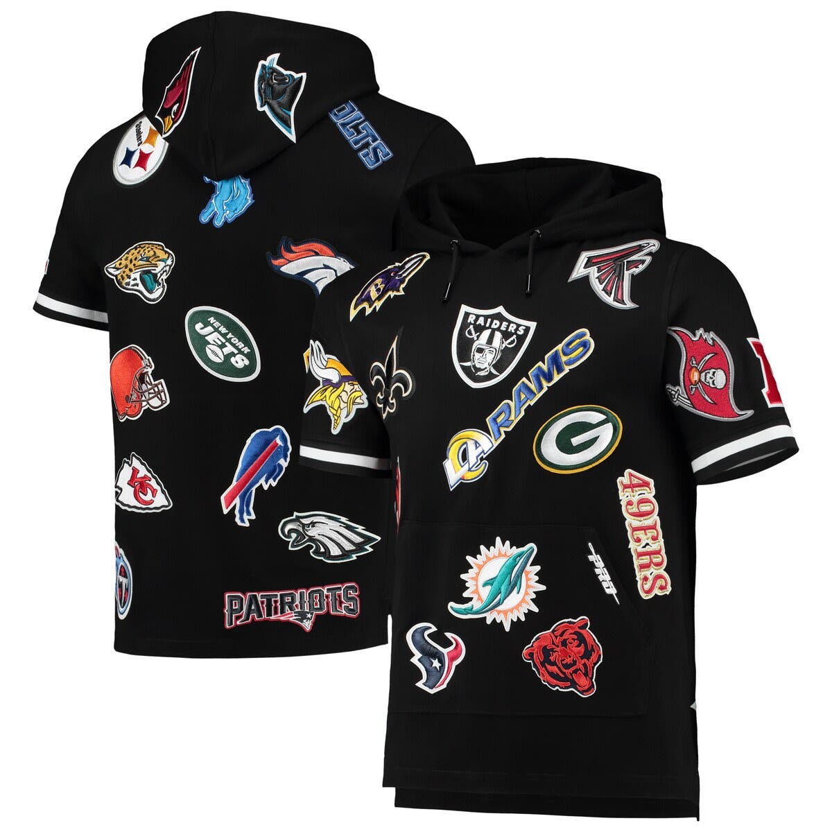 PRO STANDARD Men's Pro Standard Black NFL League Wordmark Short Sleeve ...
