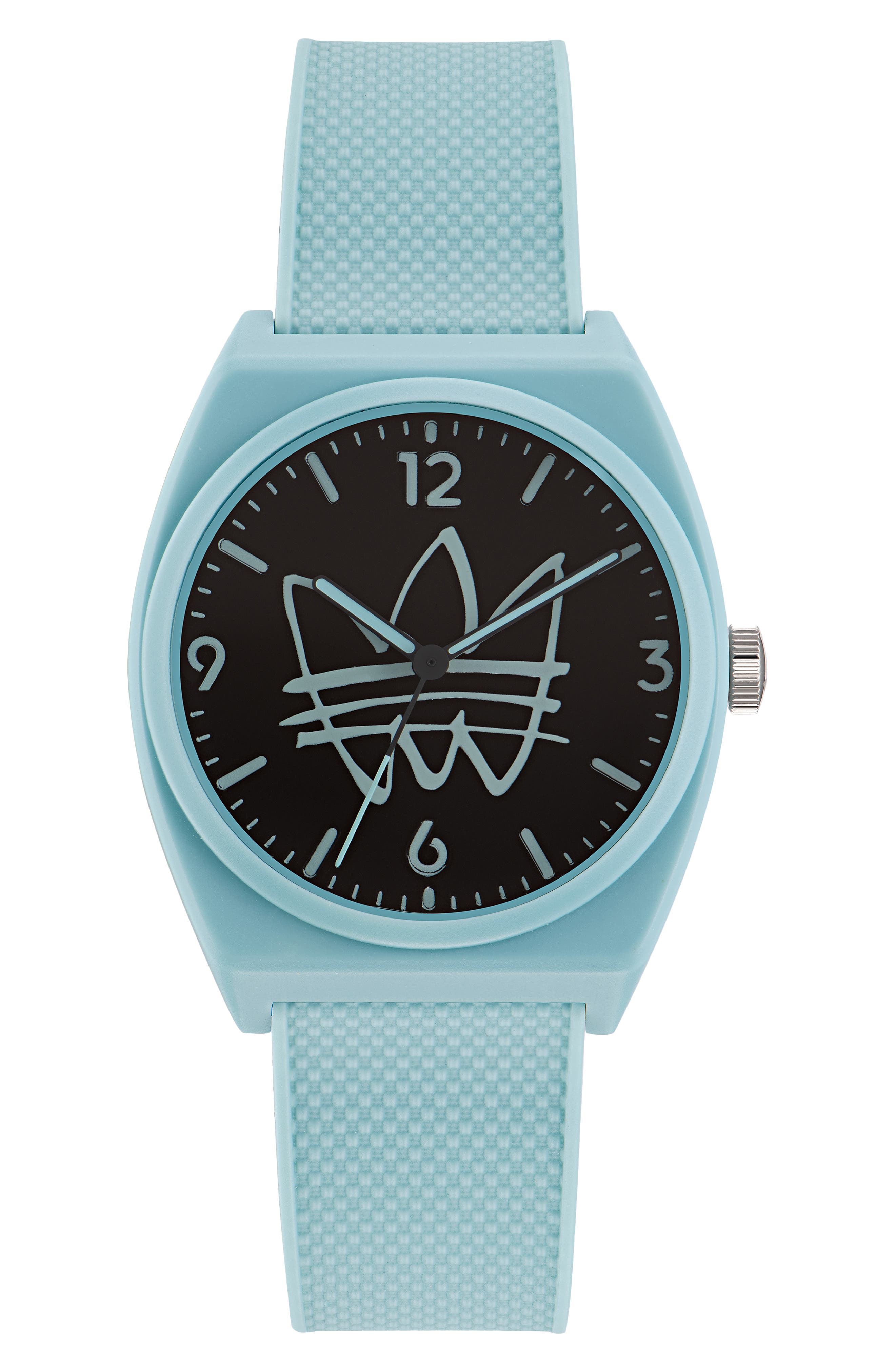 adidas Project Two Resin Rubber Strap Watch, 38mm | Nordstrom