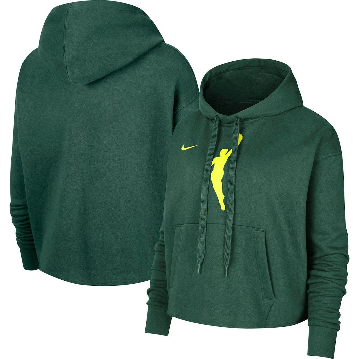 Nike Women's Nike Hunter Green WNBA Logowoman Team 13 Cropped Pullover ...
