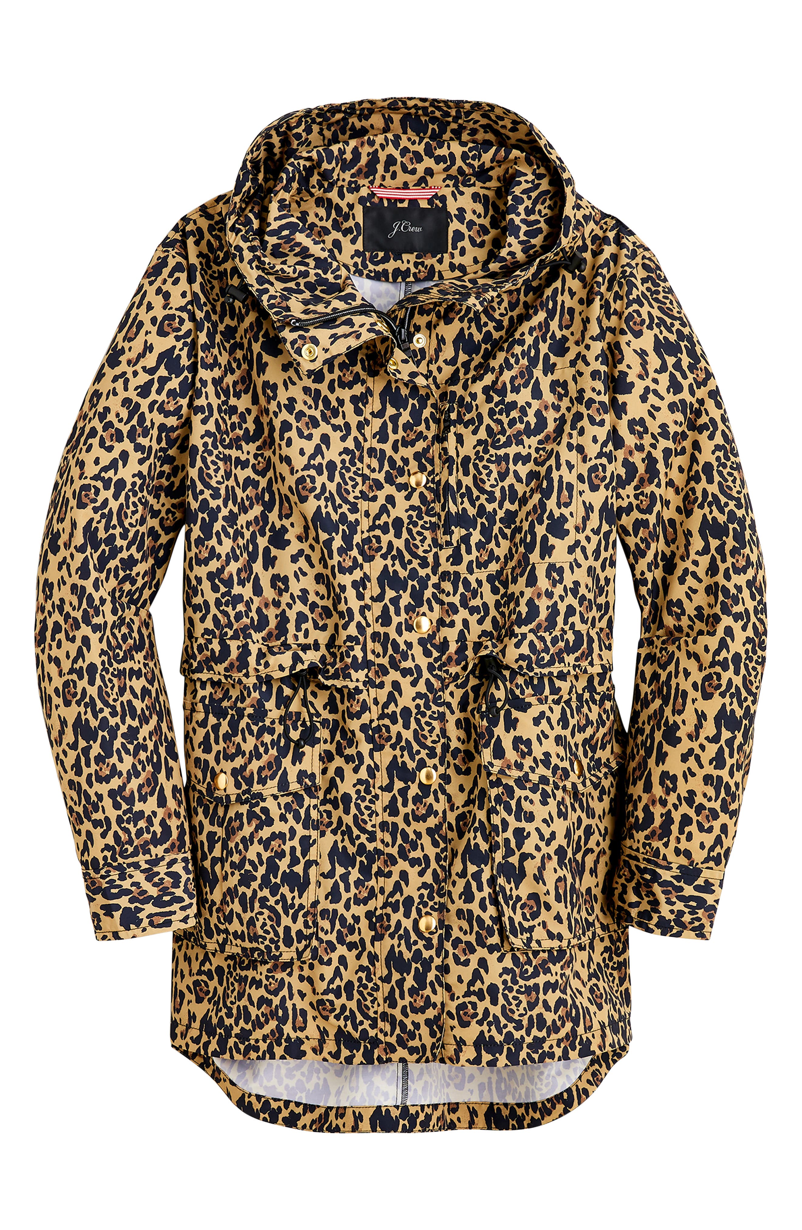 J.Crew Perfect Leopard Rain Jacket | Nordstrom
