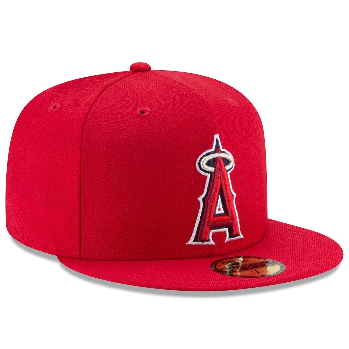New Era Men's New Era Red Los Angeles Angels Game Authentic Collection ...