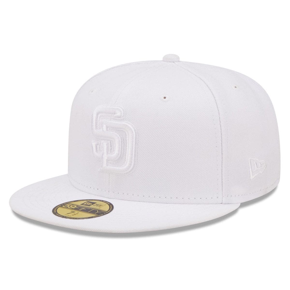 New Era Men's New Era San Diego Padres White on White 59FIFTY Fitted ...