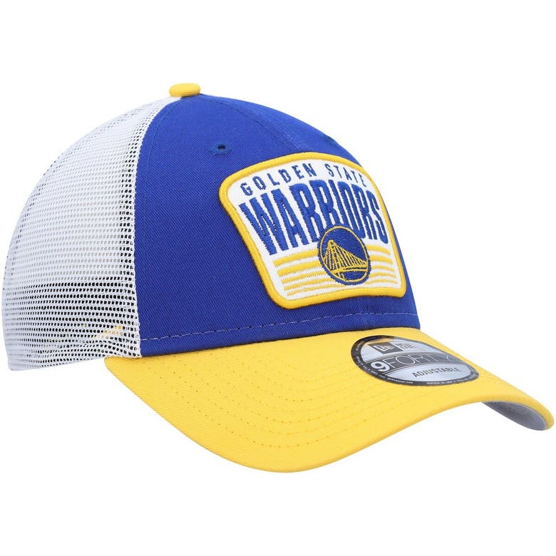 New Era Royal Golden State Warriors Two-tone Patch 9forty Trucker ...