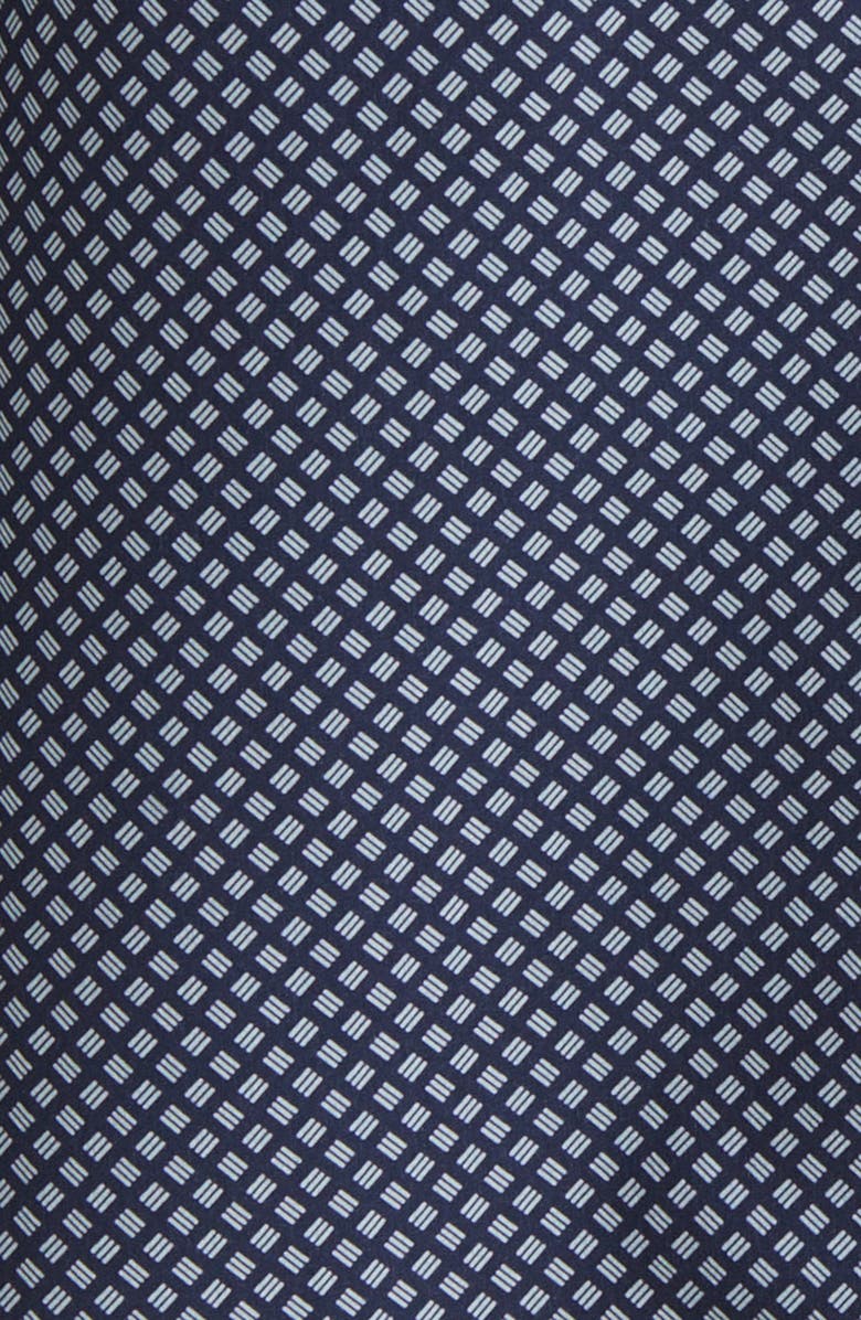 Mizzen+Main Leeward Trim Fit Navy Dash Geo Print Performance Button-Up ...