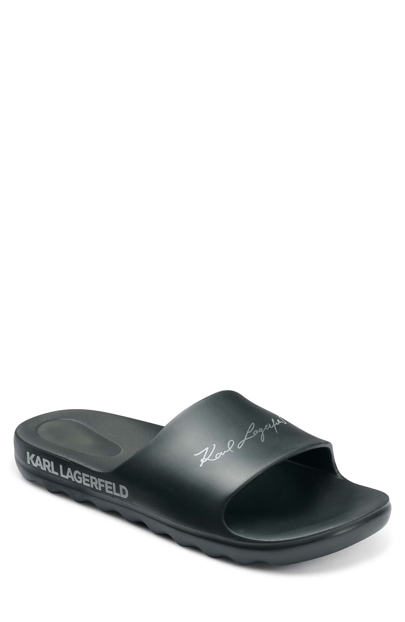 Karl Lagerfeld Paris Signature Logo Pool Slide Sandal | Nordstromrack