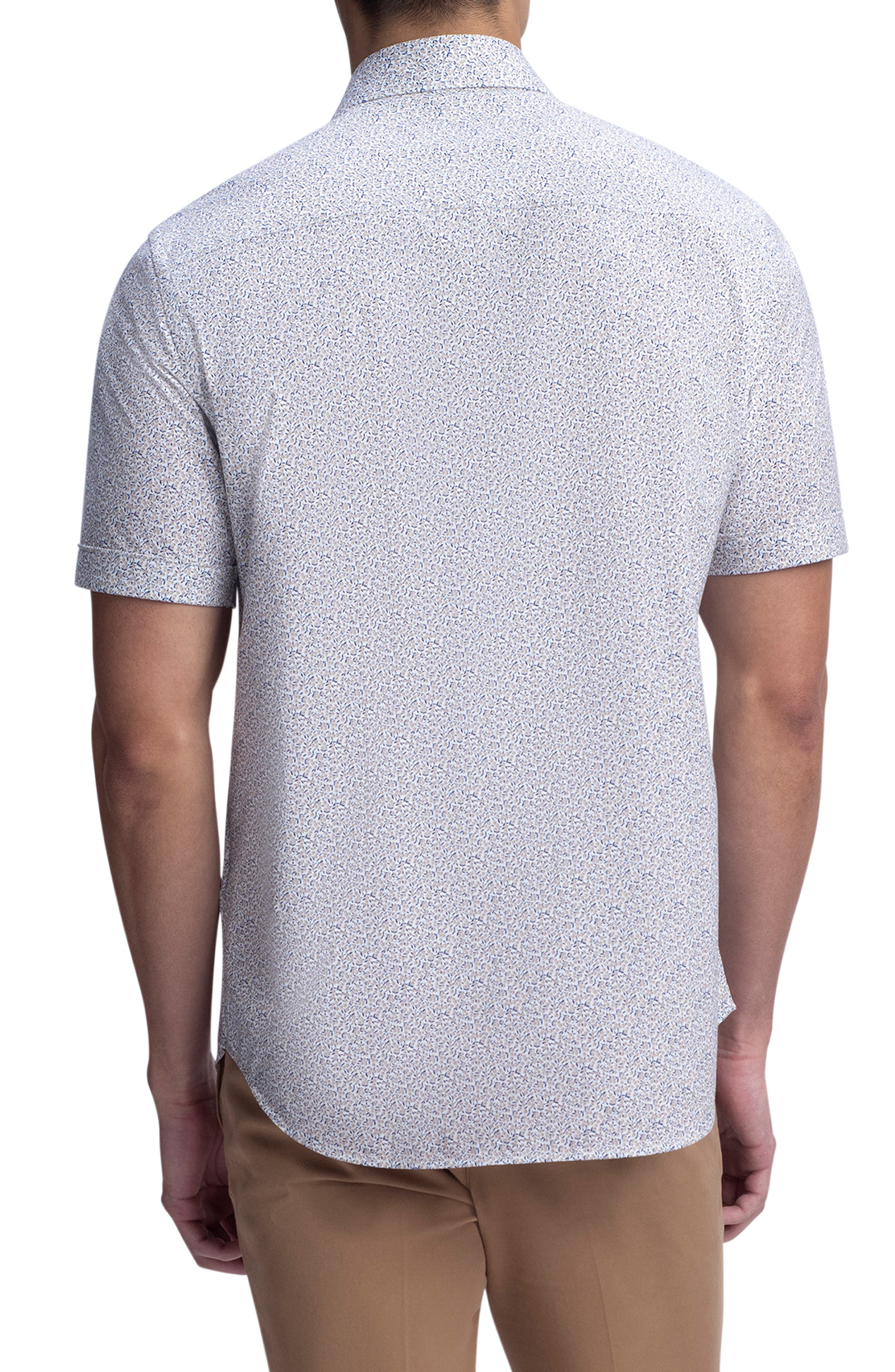 Bugatchi 8-Way Stretch Comfort Performance Short Sleeve Shirt ...