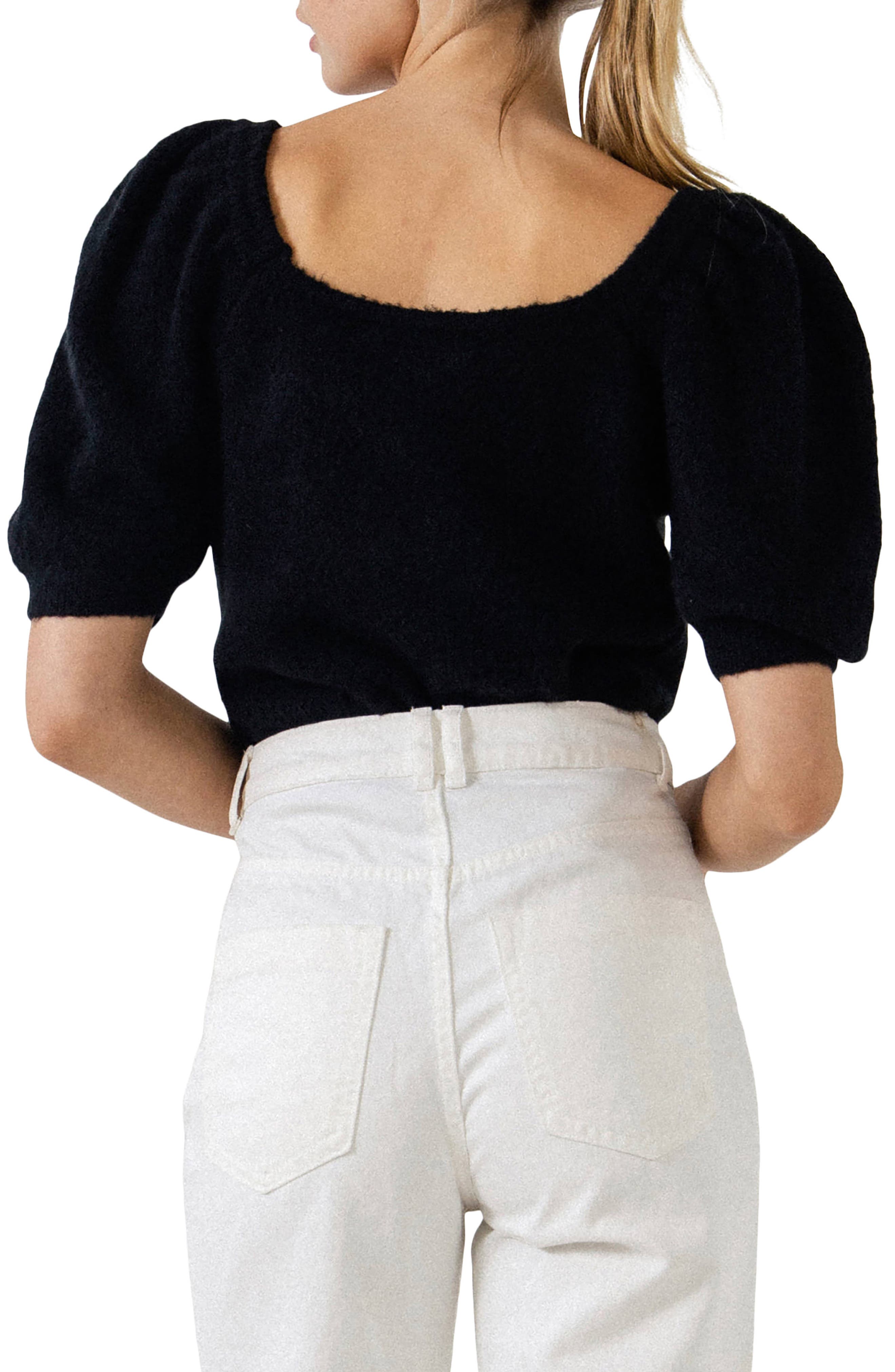 English Factory Puff Sleeve Sweater | Nordstrom
