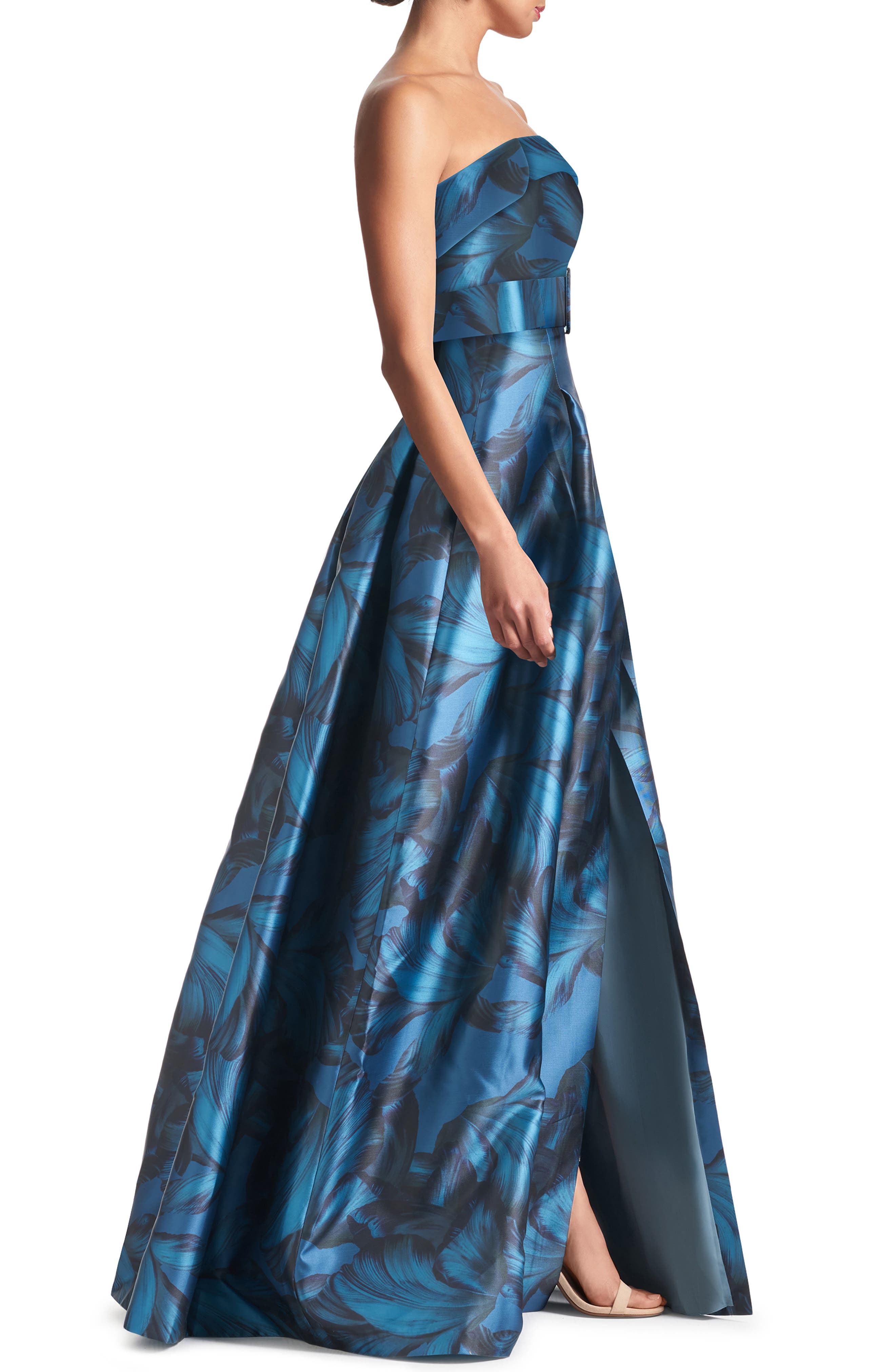 Sachin & Babi Brielle Floral Strapless Mikado Gown | Nordstrom