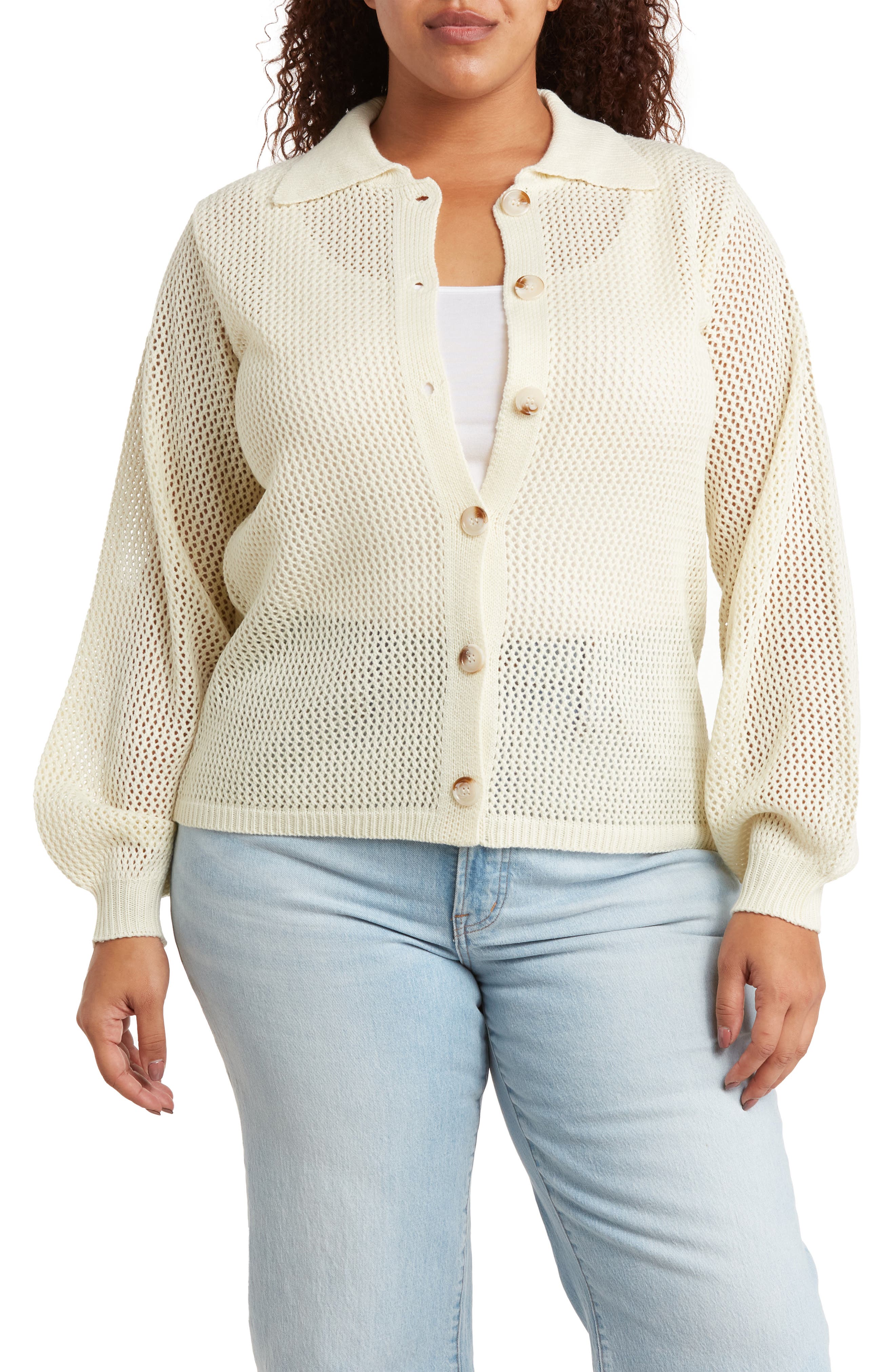 BY DESIGN Jordan Openwork Cardigan | Nordstromrack