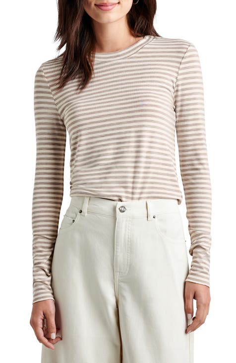 Women's Beige Striped Tops | Nordstrom