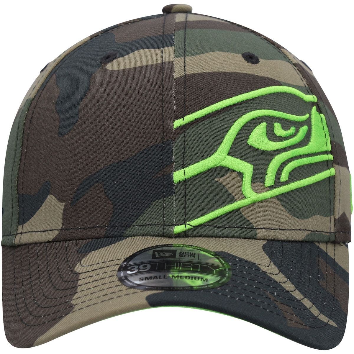 New Era Men's New Era Camo Seattle Seahawks Punched Out 39THIRTY Flex ...