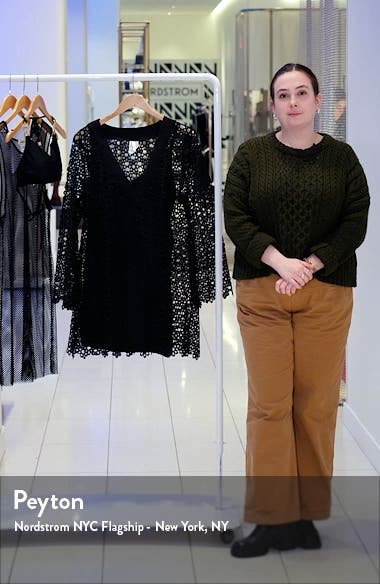 Trina Turk Chateau Long Sleeve Lace Cover-Up Dress | Nordstrom