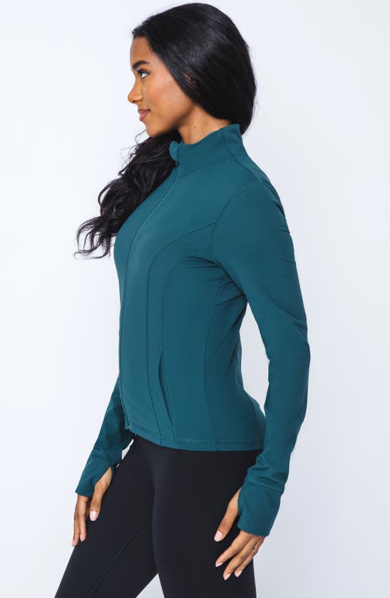 90 Degree By Reflex Carbon Interlink Slim Fit Jacket In Reflecting Pond ...