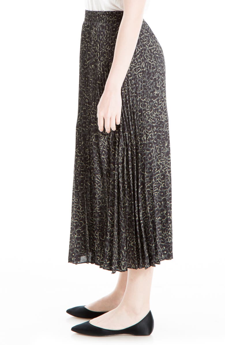 MAX STUDIO Graduated Pleat Knee-Length Midi Skirt | Nordstromrack